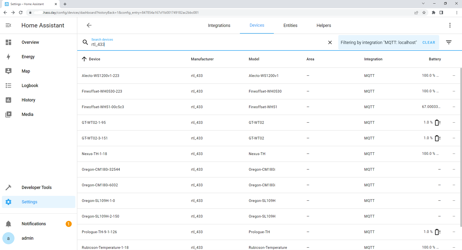 Đưa dữ liệu cảm biến RF 433Mhz lên Home Assistant – AirplayCar